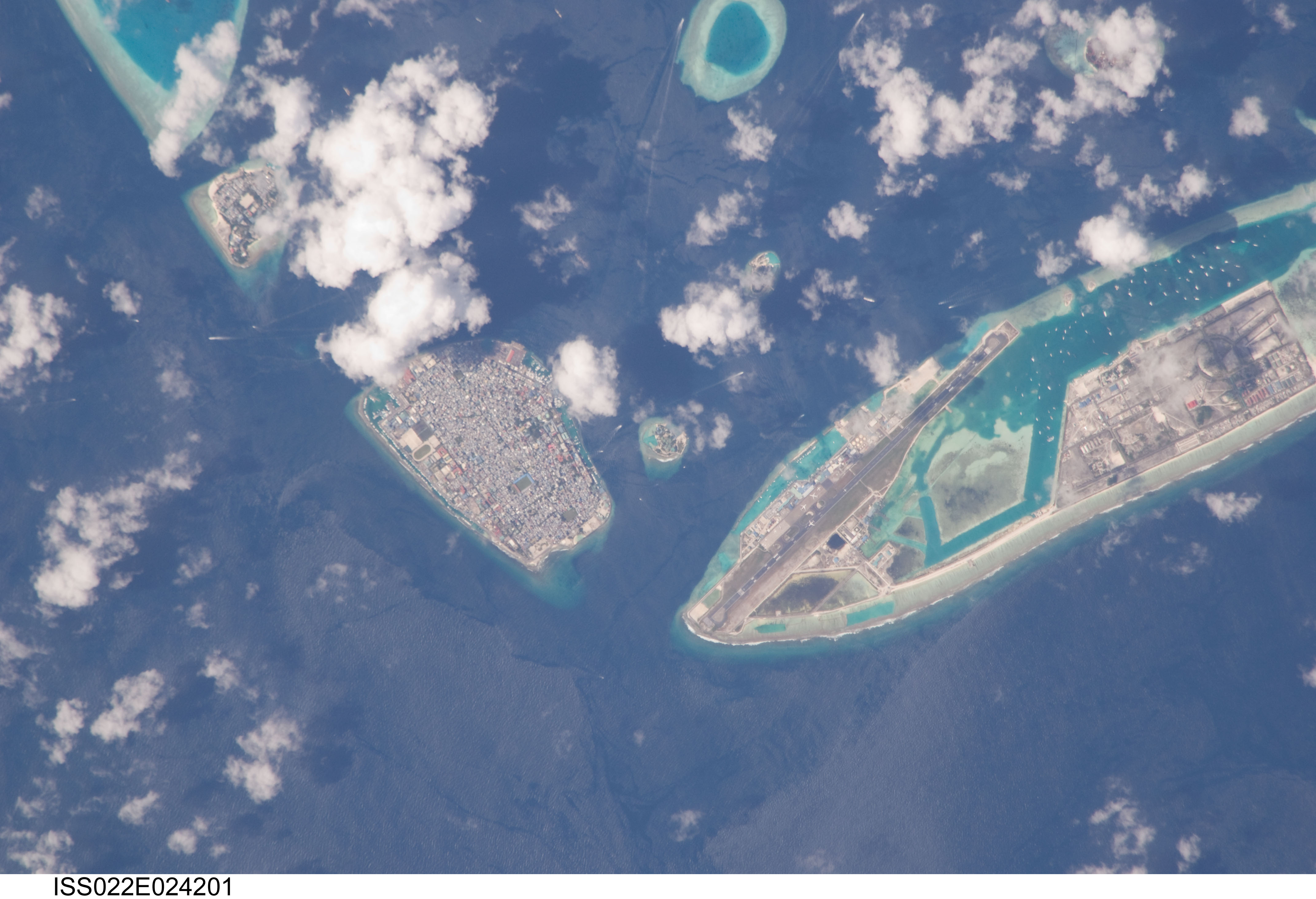 Astronaut Photo ISS022-E-24201 MALDIVES